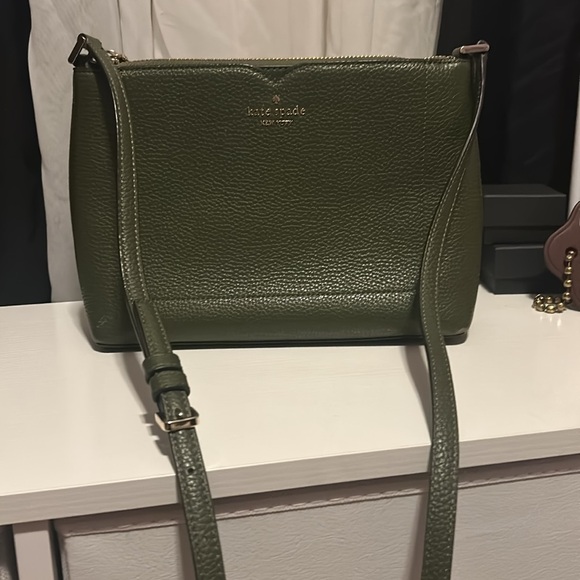 kate spade | Bags | Kate Spade Olive Green Leather Crossbody Bag | Poshmark